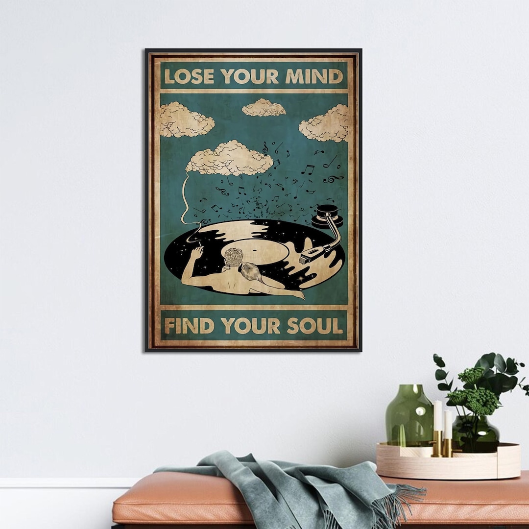 Vinyl Couple Music Art, Lose Your Mind Find Your Soul Poster, Couple ...