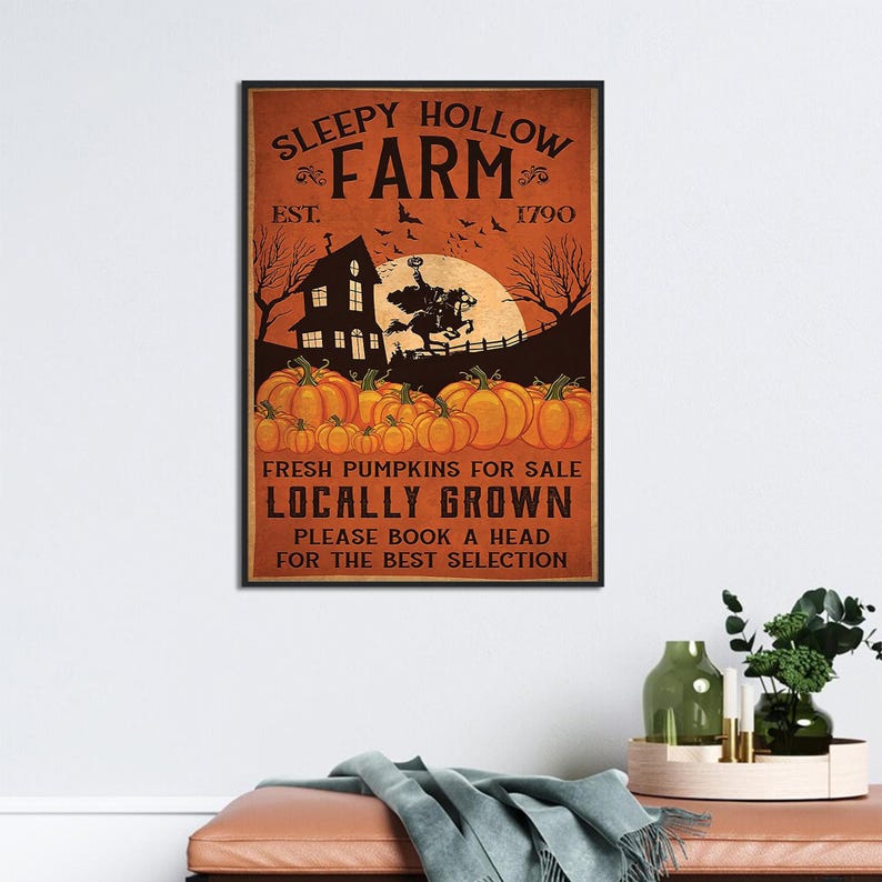 Sleepy Hollow Farm Halloween Home Decor, Dark Magic Wall Art, Scary ...