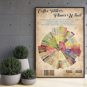 Coffee Taster's Flavor Wheel Poster, Coffee Flavor Wheel, Gift for ...