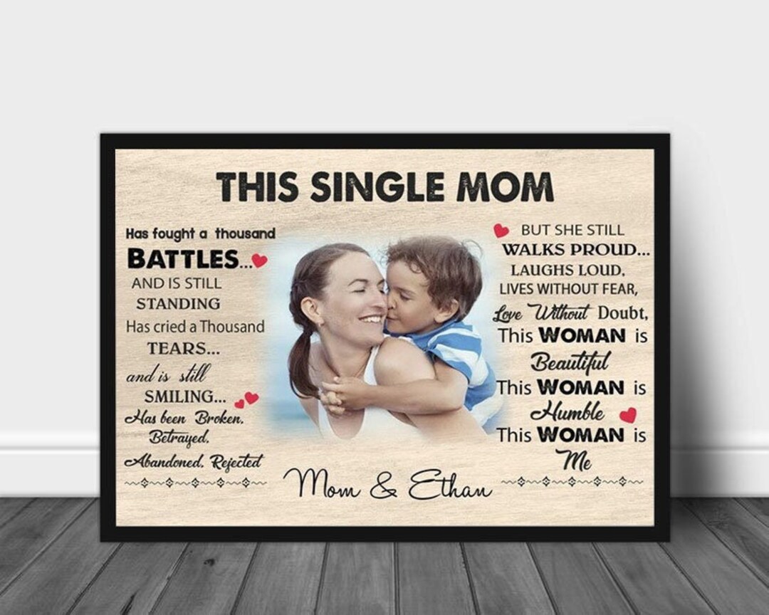 This Single Mom Poster, to My Single Mom Poster Personalized , Single ...