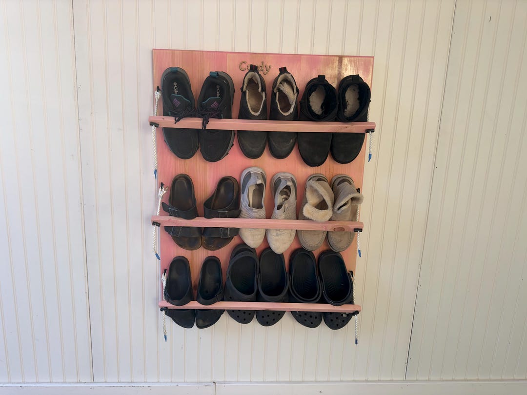 Croc Storage,girls Shoe Rack,wall Mount,space Saving, Girls Gift ...