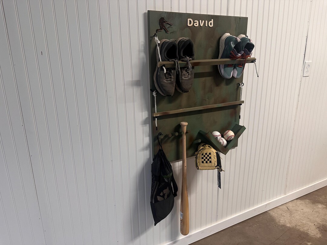 Baseball Dock, Boys Gift, Baseball Storage, Organiser, Sports Rack ...