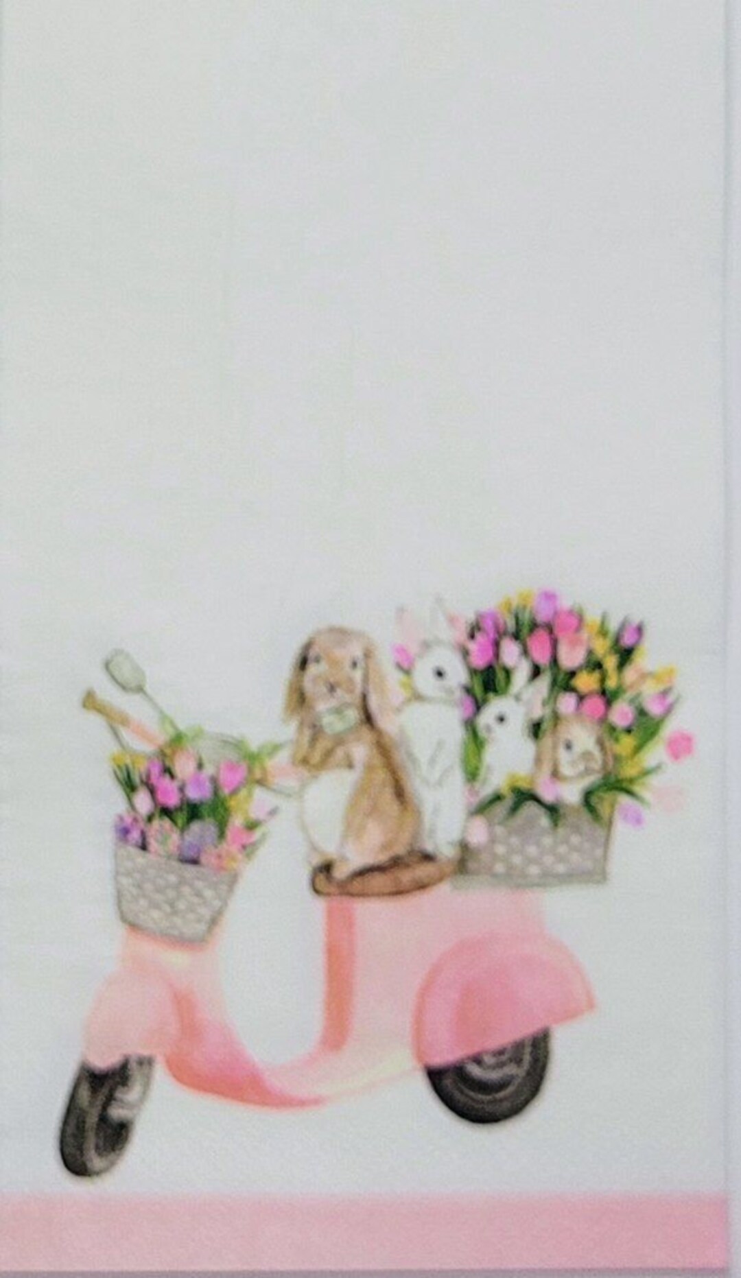 2 Individual Paper Guest Decoupage Napkins - 2354 Easter Bunny Family ...