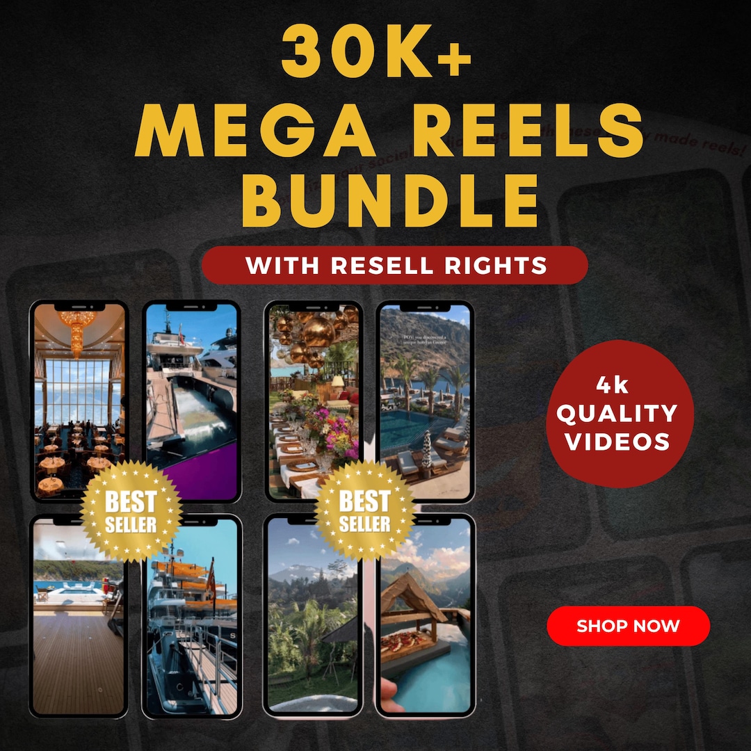 30k+ Mega Reels Bundle, Ready to Resell, Reels Bundle, Aesthetic Reels,faceless Marketing, PLR ...