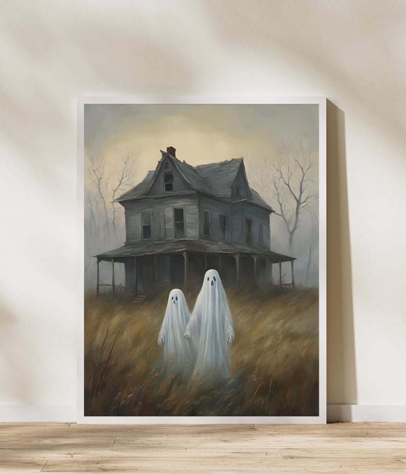 Ghost Art Print, Ghost Digital Art, Ghost Printable Poster, Cute Ghost ...