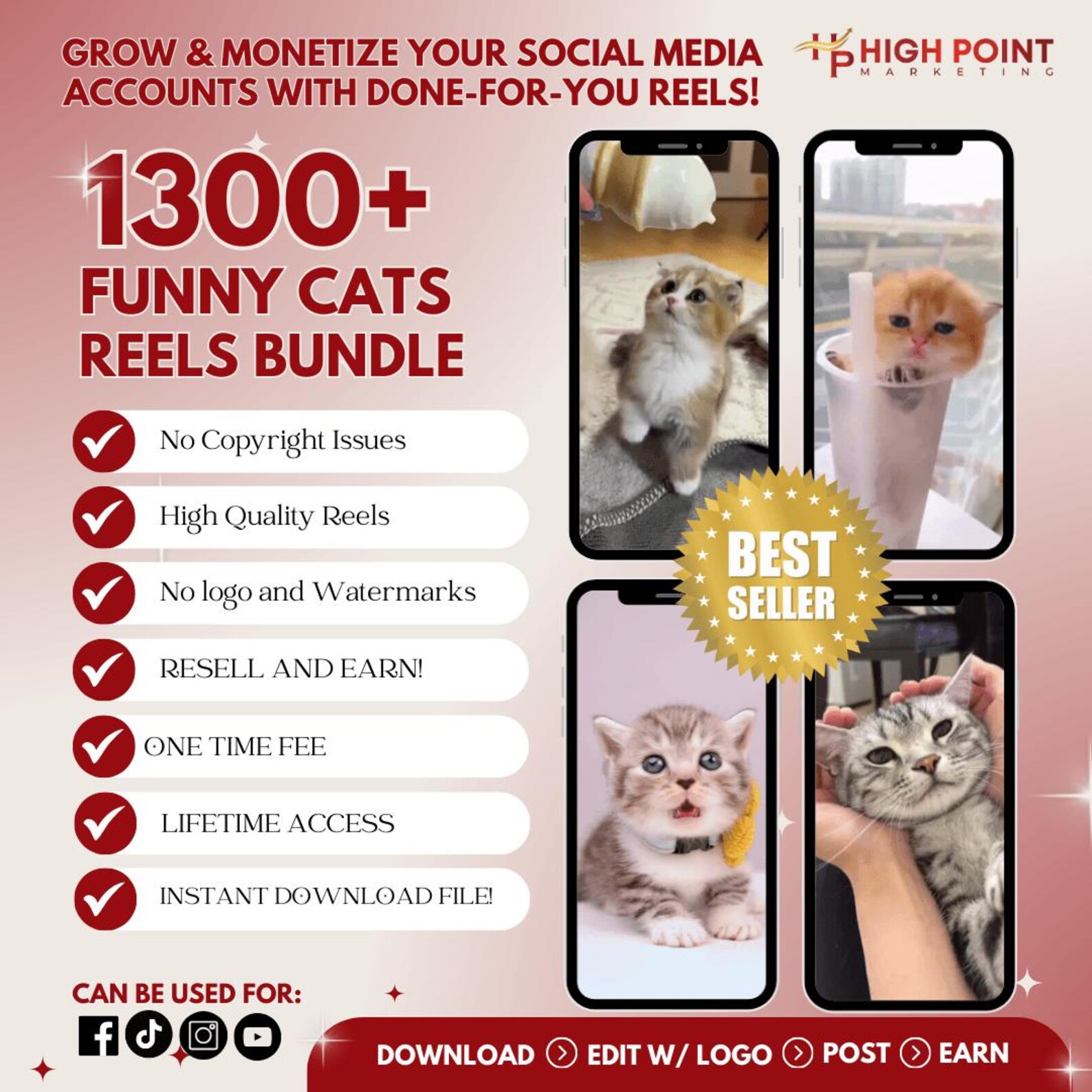 30K+ Viral Faceless Reels, 4K Done-for-you Social Media Videos ...