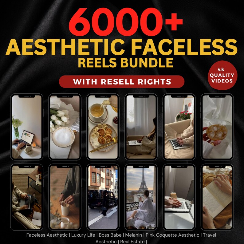 6000+ Aesthetic Faceless Reels & Stories, DFY Social Media Videos ...