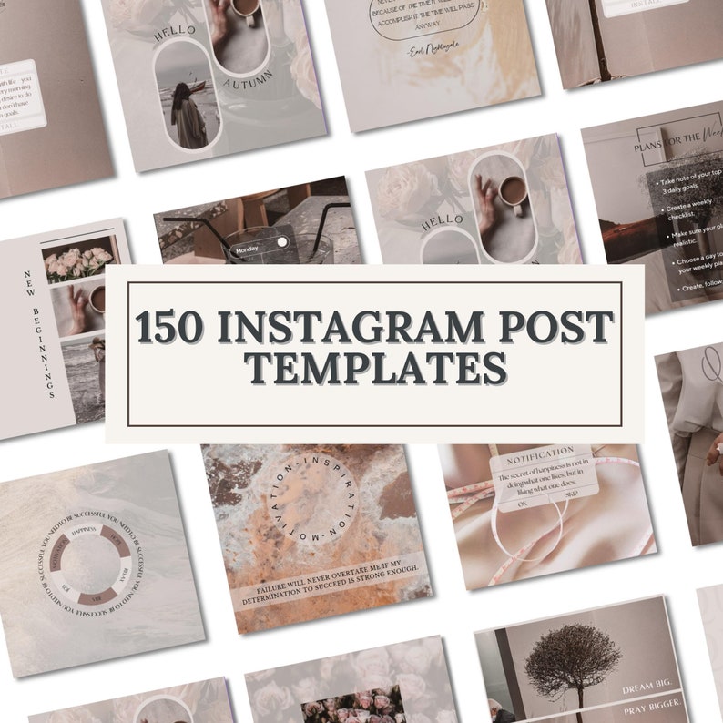 150 Instagram Templates, Editable Canva Social Media Posts & Stories ...