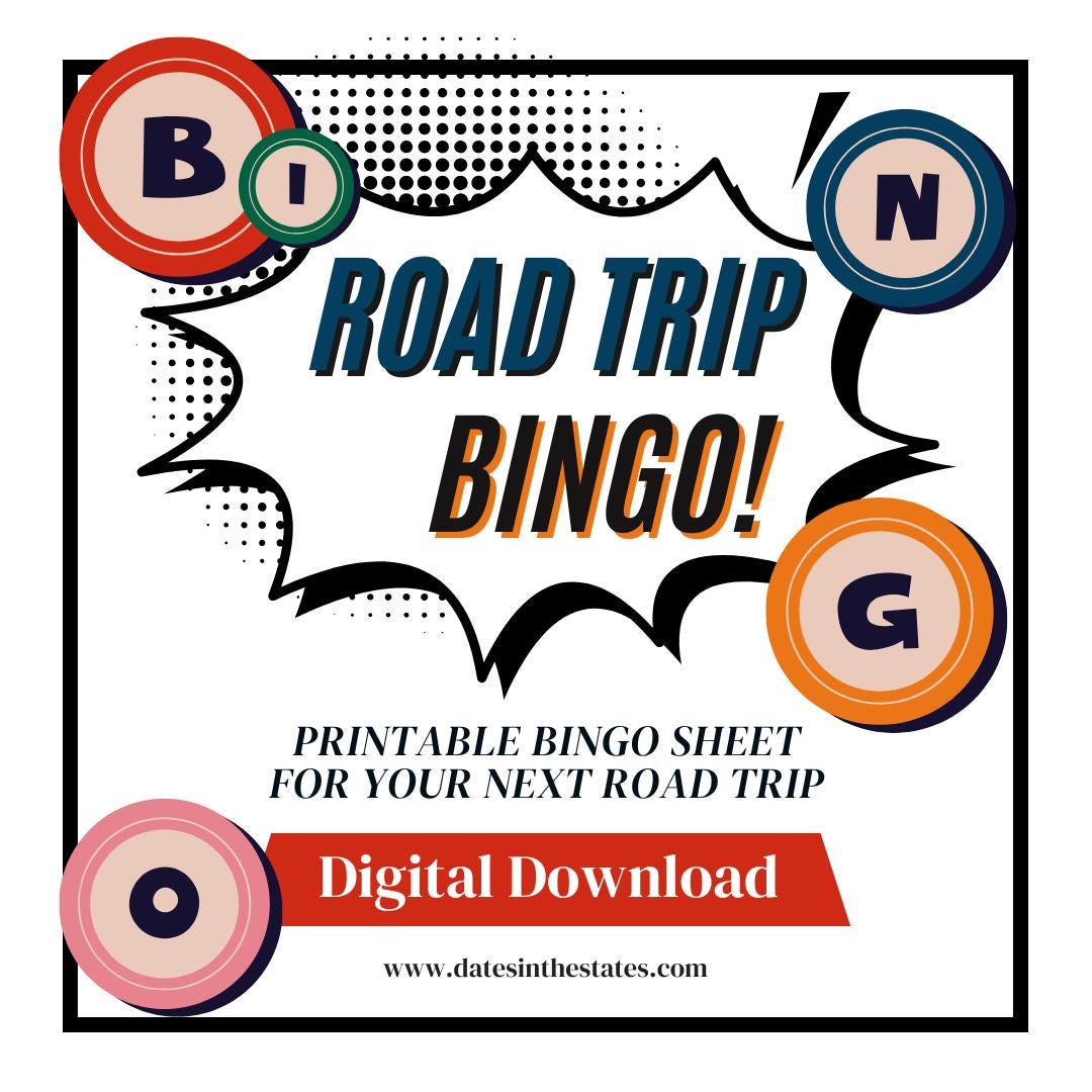 Road Trip Bingo Printable Game – Fun Travel Activity for Kids, Adults ...