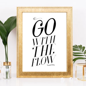 Motivational Poster, Art Printable, Home Decor, Minimalist Print, Go ...