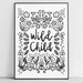 Wild Child Illustration Printable Art, Baby Shower Gift, Digital ...