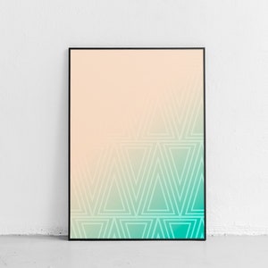 Printable Geometric Poster Triangle Home Decor - Etsy
