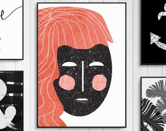 Black Woman Portrait Dreads Locs Dreadlocks Poster Print - Etsy