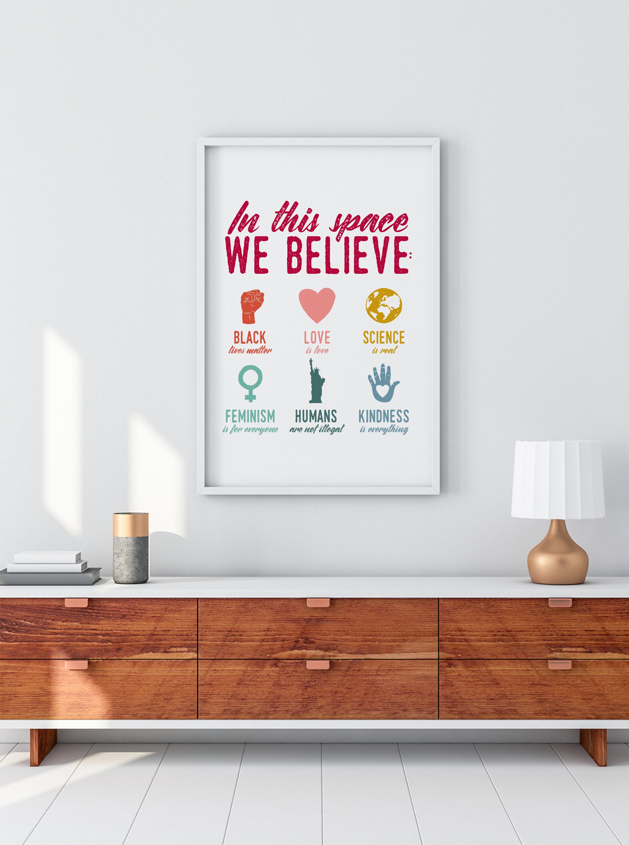 We Believe Printable Protest Poster | Etsy