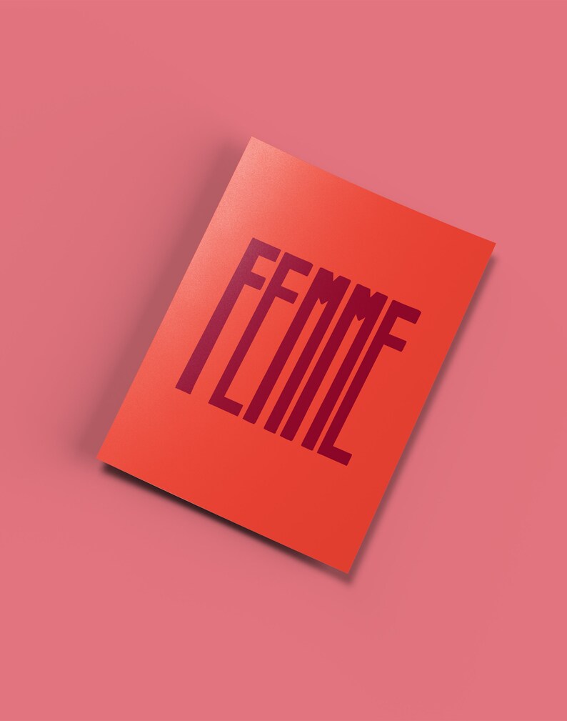 Femme Feminist Gift, Feminism Printable, Girl Power Art Print, Large ...