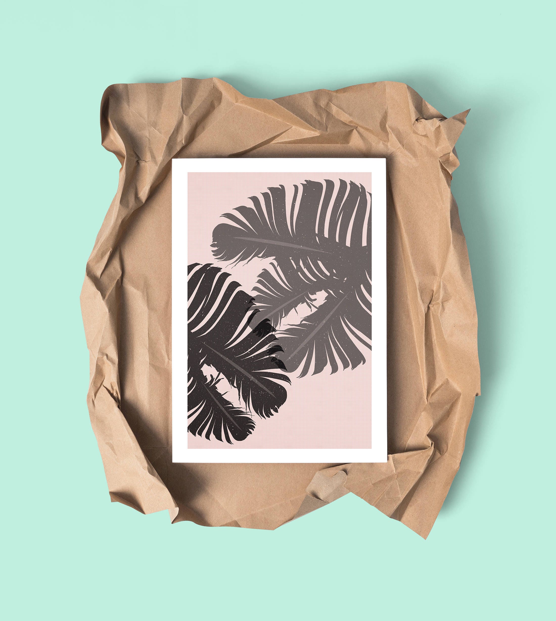 Leaf Printable Leaf Print Leaf Art Print Leaf Poster Palm | Etsy