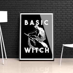 Basic Witch Printable, Funny Halloween Decor, Halloween Decorations ...