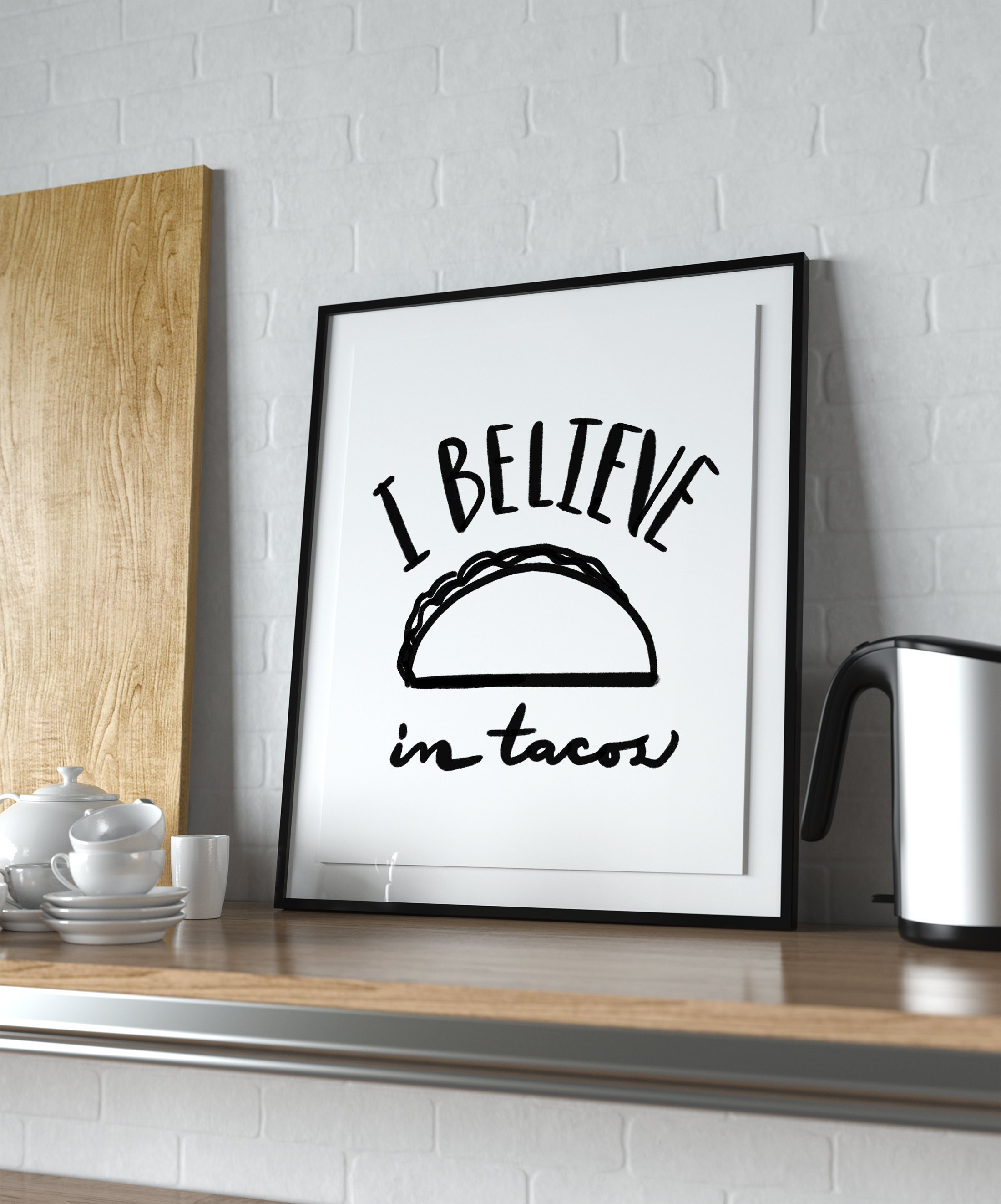Taco Printable Wall Art, Kitchen Decor, Kitchen Wall Art, Kitchen Wall ...