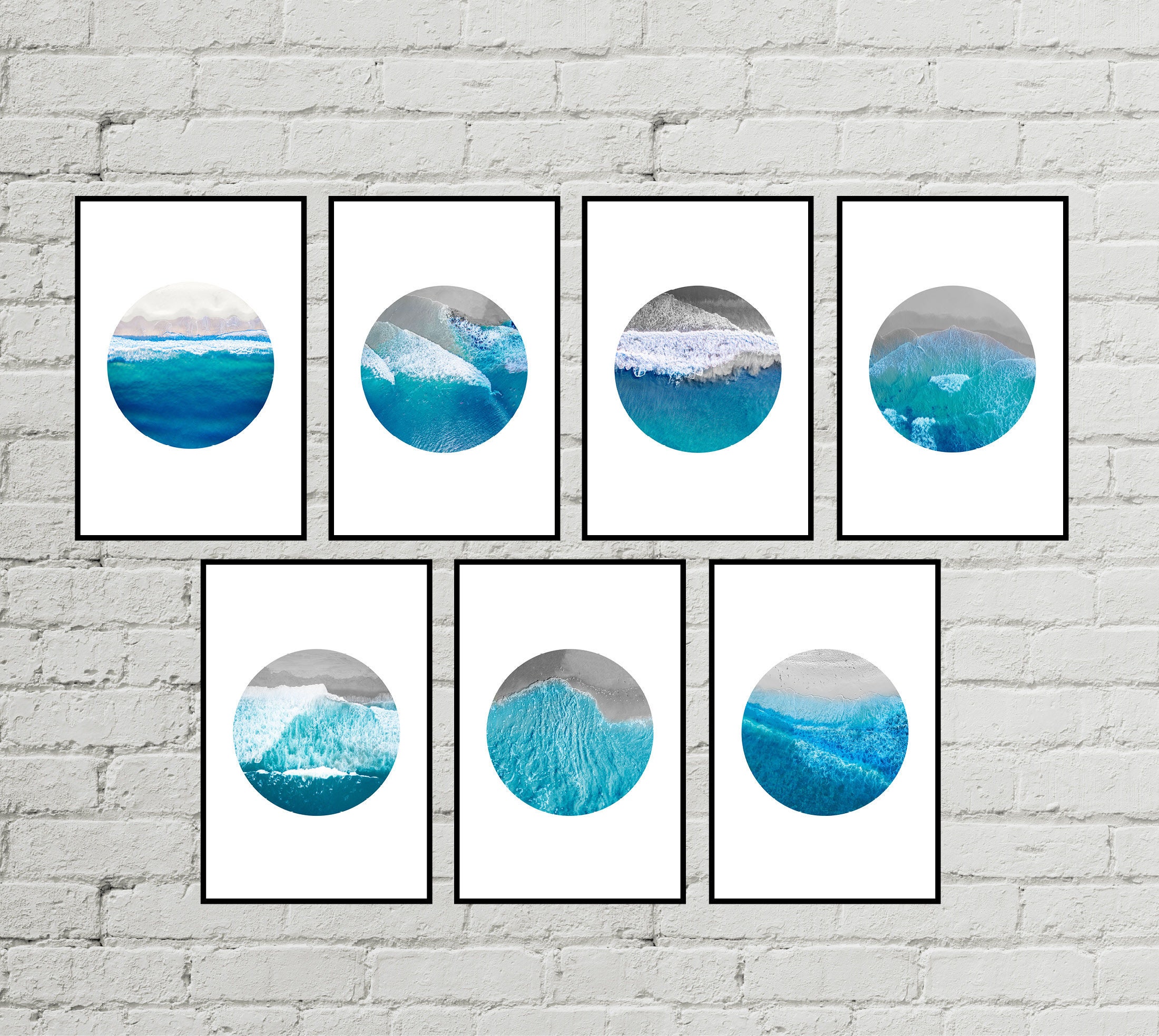 Beach Printables Beach Wall Art Set Large Wall Art Gallery | Etsy
