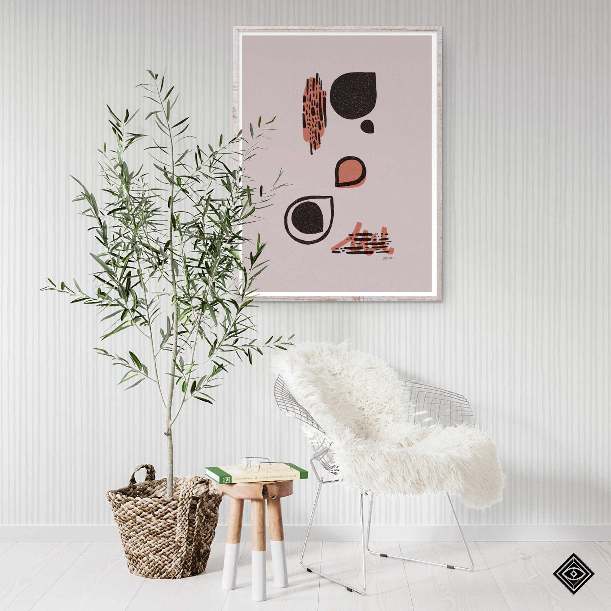 HERE Abstract Shapes Printable Art Random Shapes Art Print | Etsy