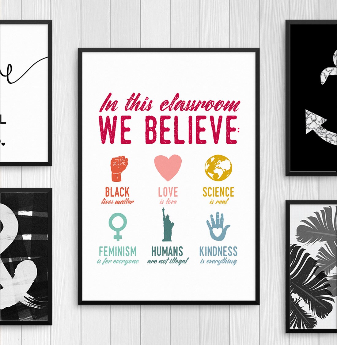 Classroom Posters Protest Poster Feminist Poster Anti Hate | Etsy