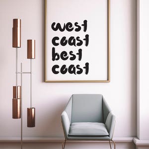 West Coast Printable, West Coast Print, West Coast Wall Decor, West ...