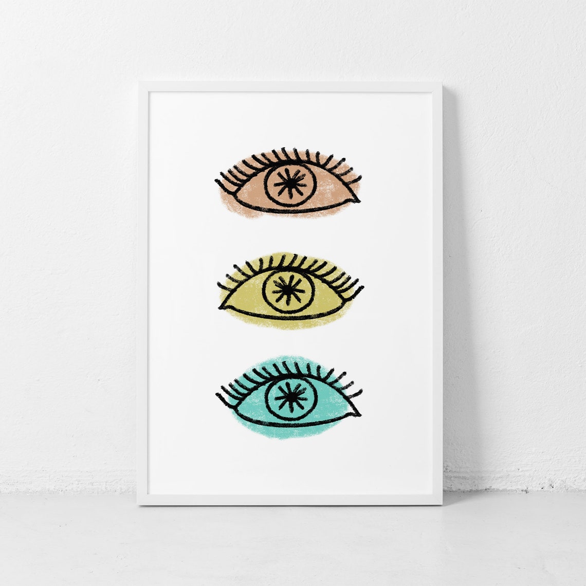 EYES Printable Wall Art Evil Eye Prints Boho Evil Eye Print - Etsy