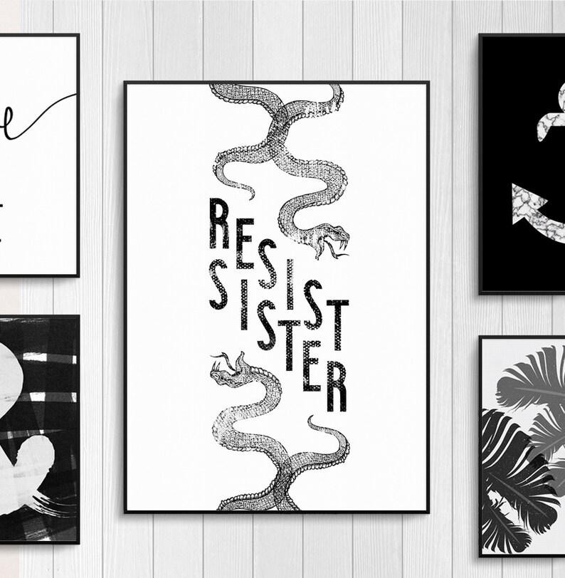 Resist Sister Poster Print Feminist Gifts for Her Best - Etsy