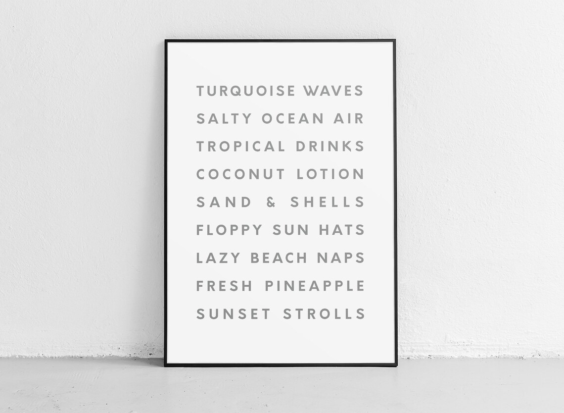 Beach Decor Beach Printable Summer Wall Art Summer Wall - Etsy