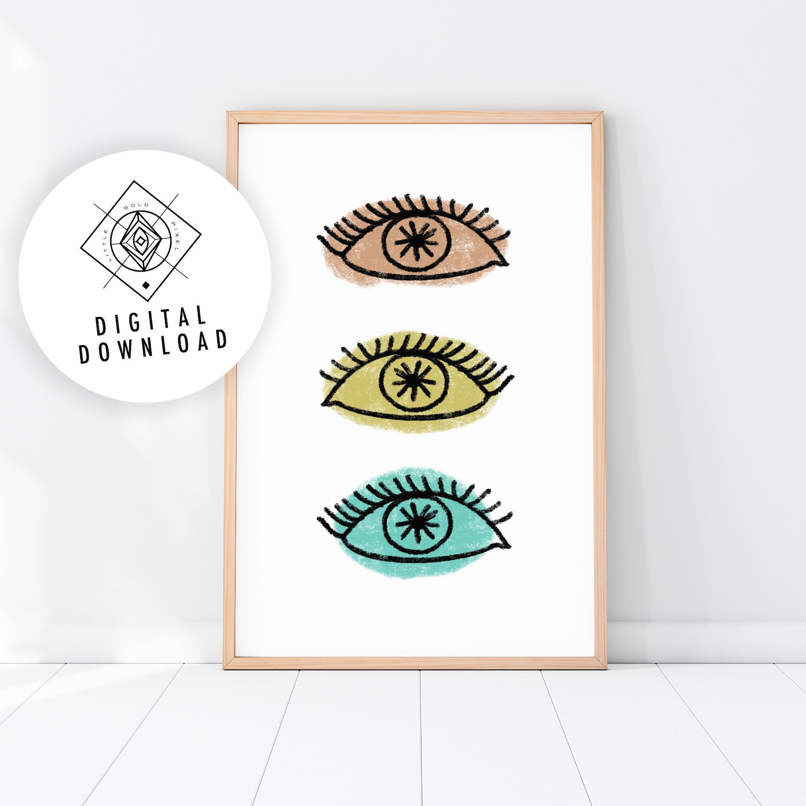 EYES Printable Wall Art Evil Eye Prints Boho Evil Eye Print | Etsy