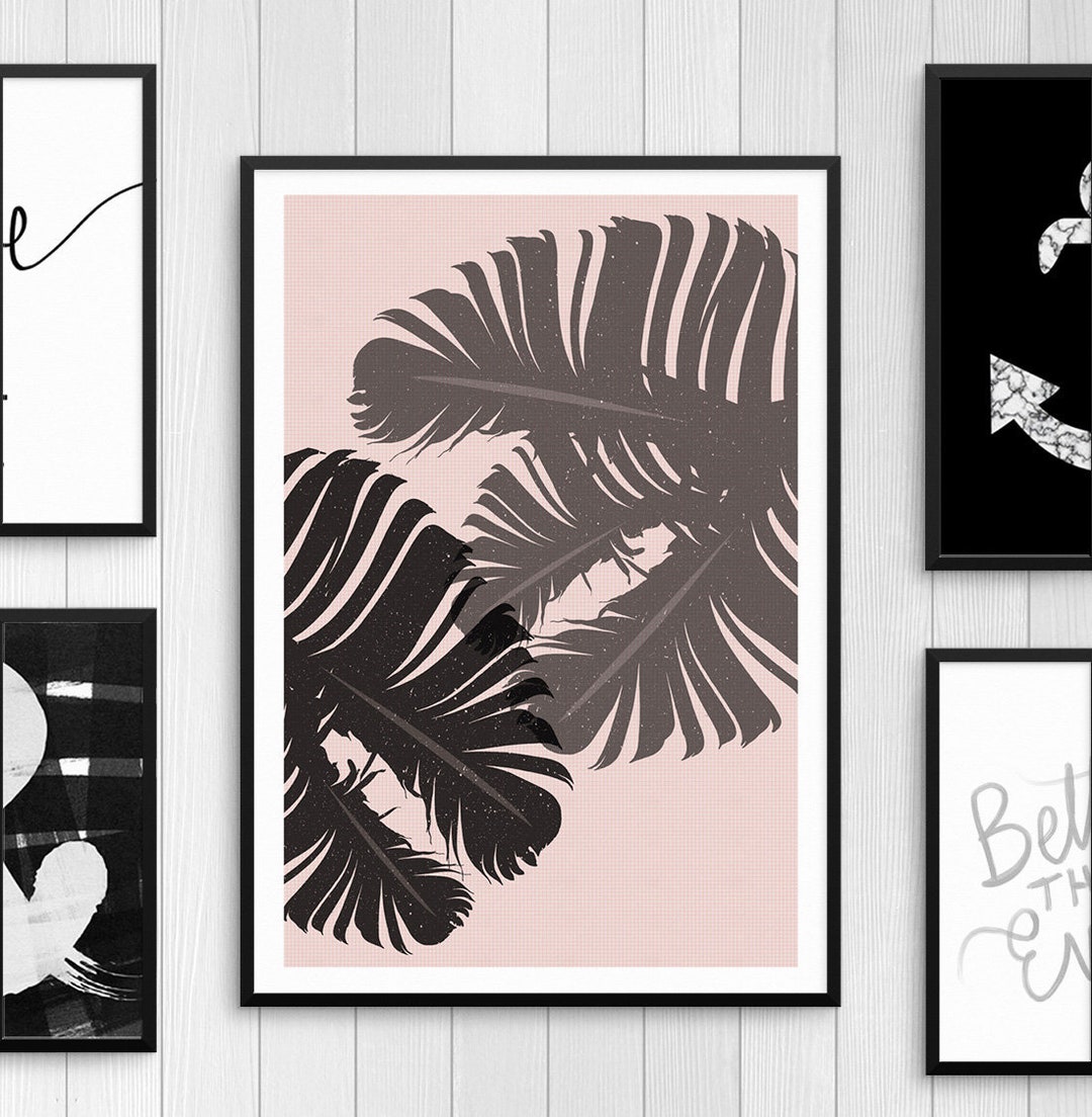 Palm Leaf Print, Tropical Leaves Poster, Tropical Prints, Tropical Wall ...