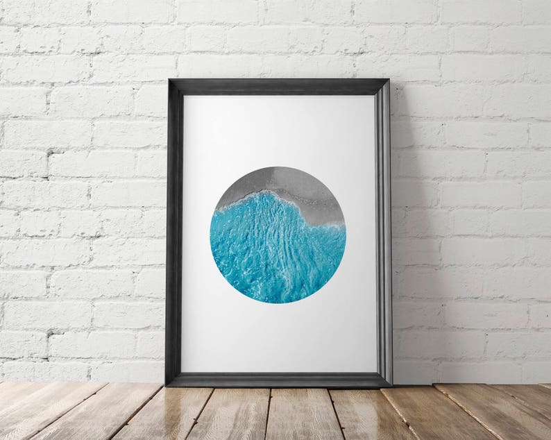 Ocean Print, Ocean Photography, Ocean Printable, Aerial Ocean Photo ...
