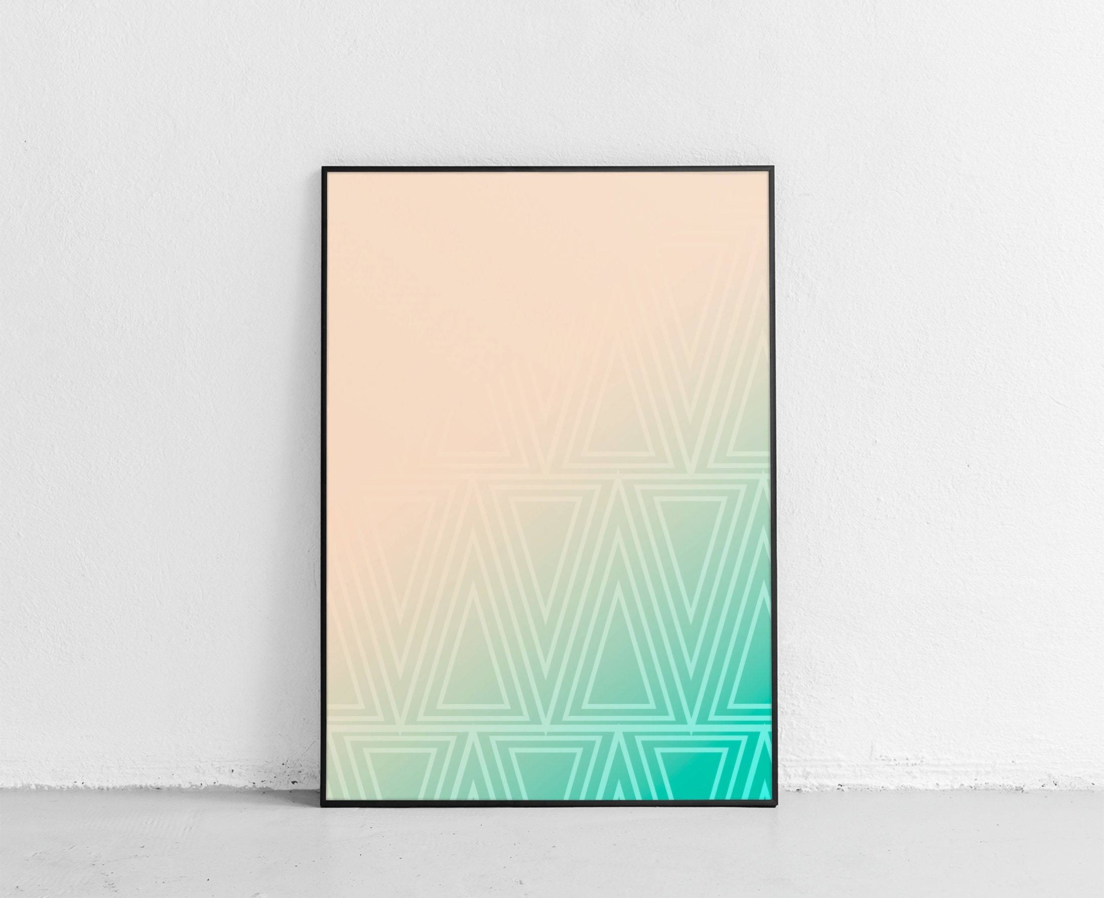Printable Geometric Poster Triangle Home Decor | Etsy