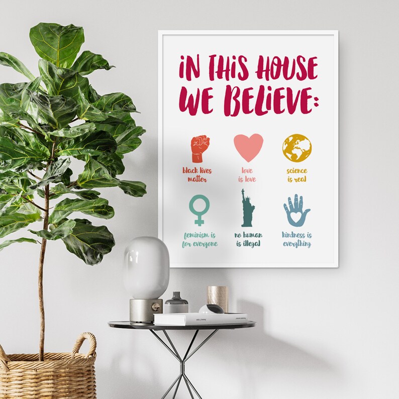 Anti-racist Wall Art Resist Poster Feminist Printable | Etsy