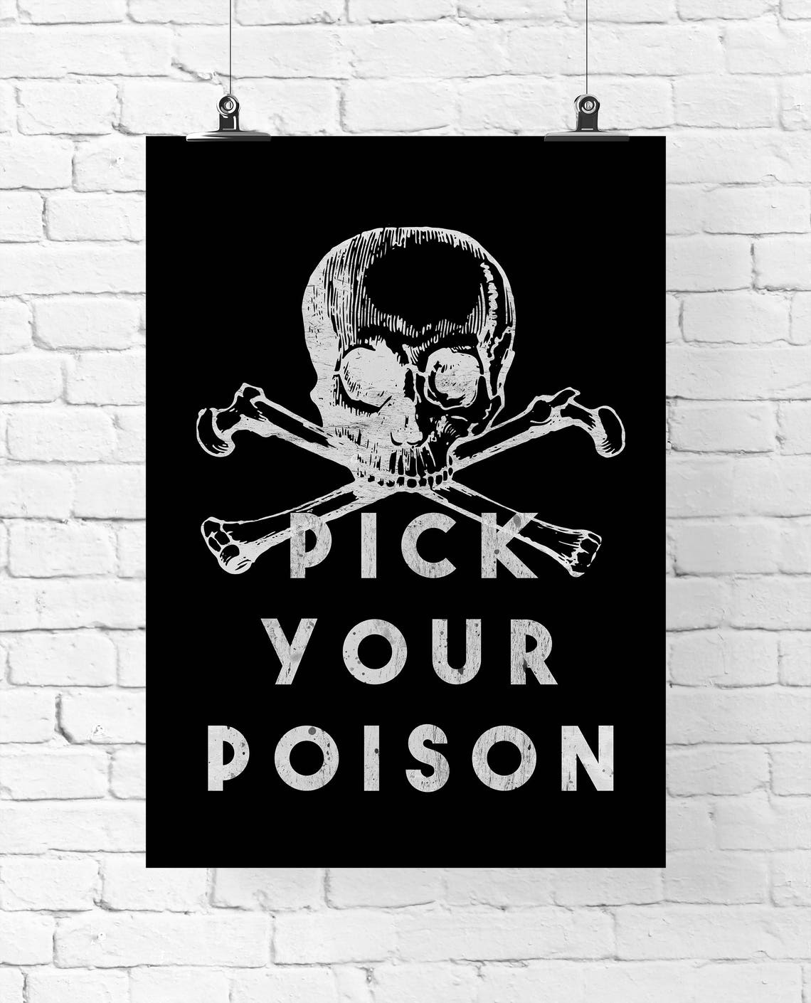 Pick Your Poison Art Print Halloween Printable Goth Wall - Etsy