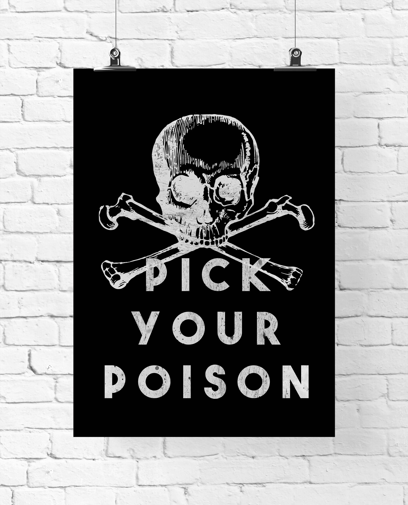 Pick Your Poison Art Print Halloween Printable Goth Wall - Etsy