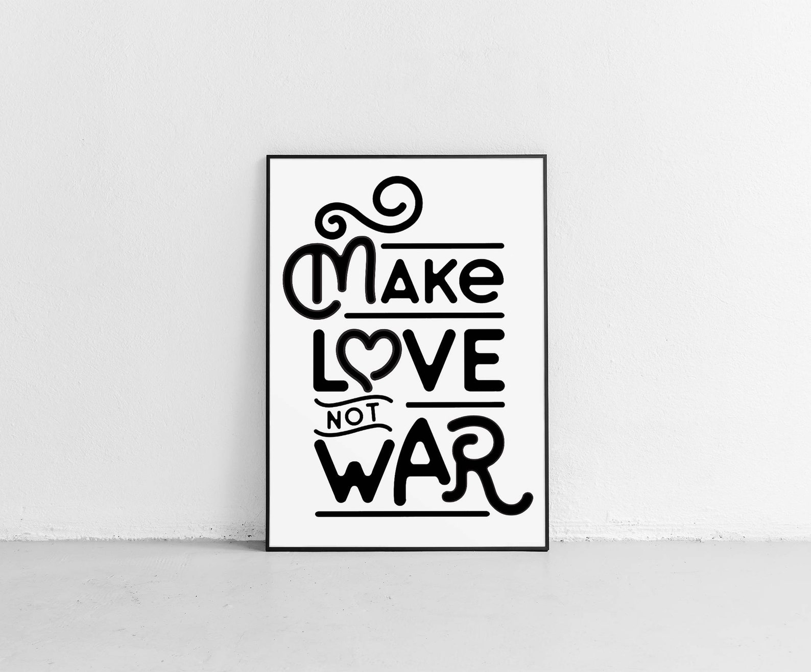 Make Love Not War Printable, Resist Poster, Feminist Printable, Human ...