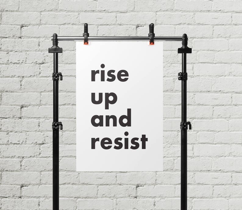 Rise up Poster Resist Poster Protest Poster Anti Trump - Etsy