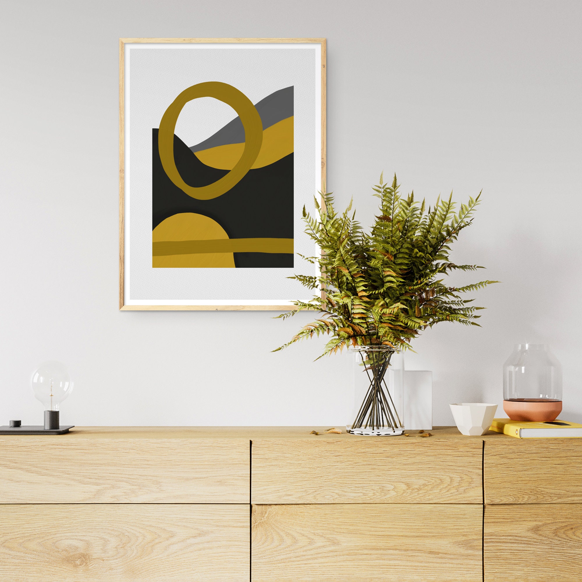 Abstract Geometric Printable Wall Art, Digital Print, Neutral Wall Art ...