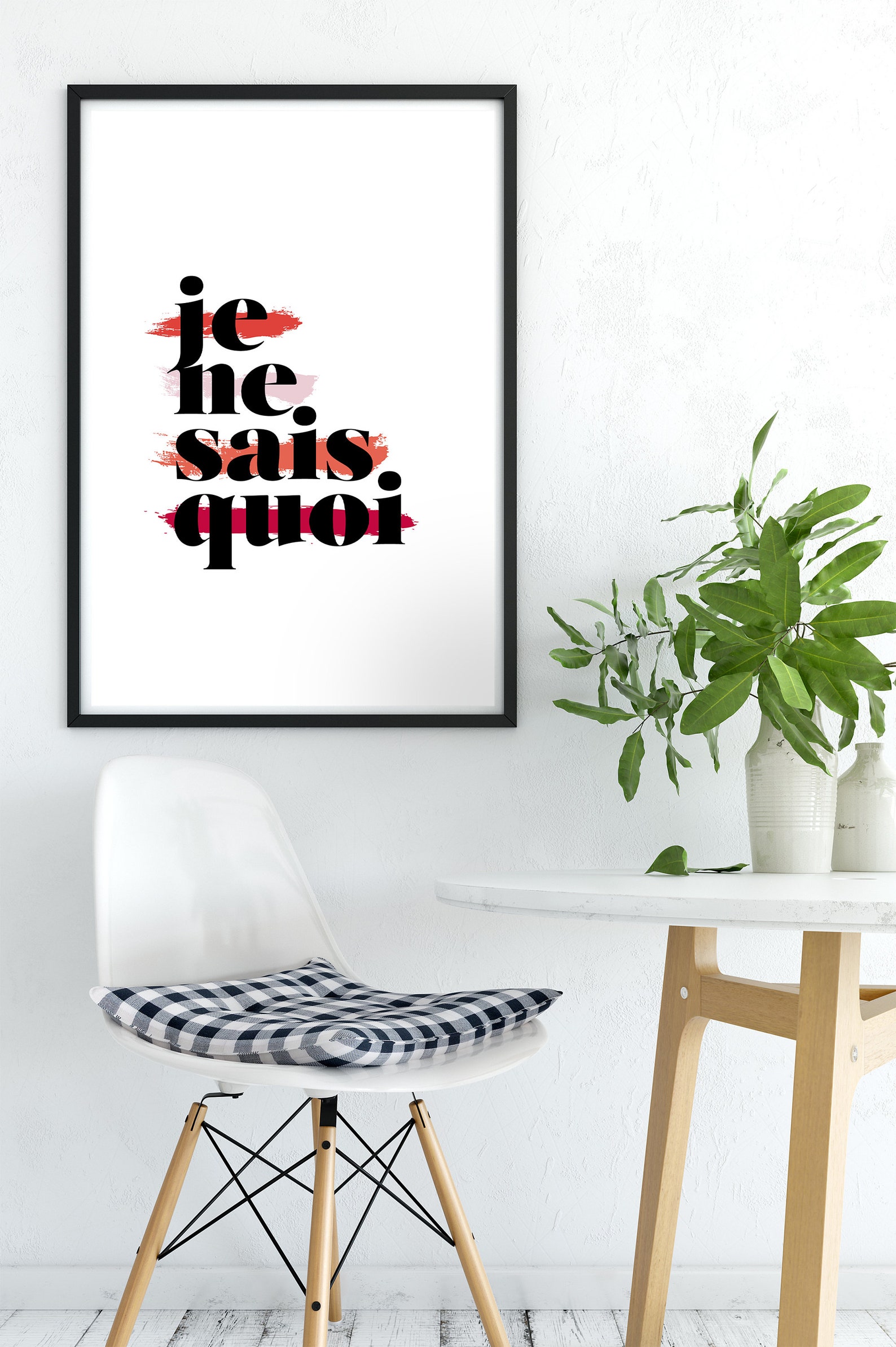 French Printable Je Ne Sais Quoi Wall Art Fashion Art Print | Etsy