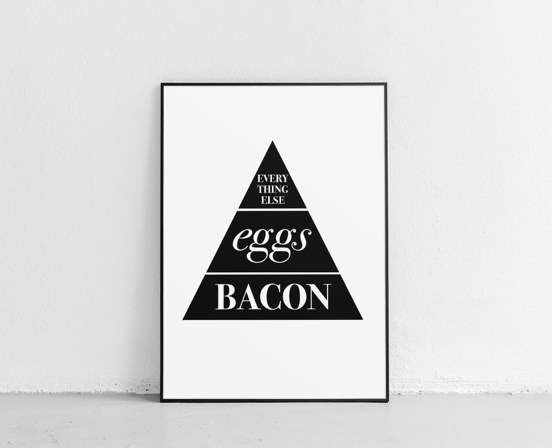 Funny Bacon Printable, Bacon Art Print, Bacon Wall Art, Bacon Kitchen ...