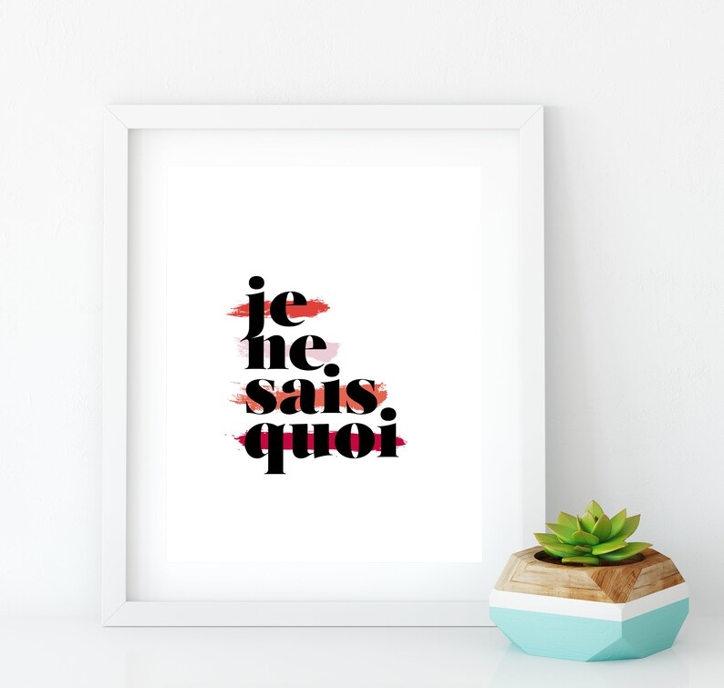 French Printable Je Ne Sais Quoi Wall Art Fashion Art Print | Etsy