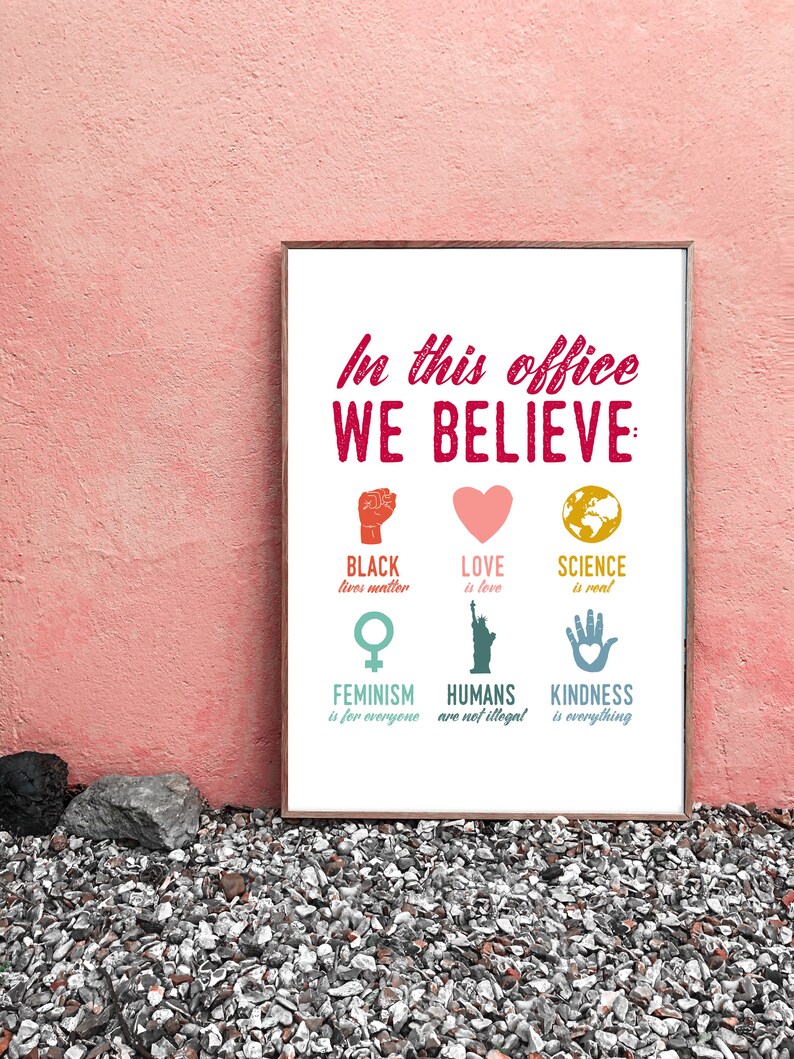 In This Office, Anti-racist Art Printable, Resist Printable, Protest ...