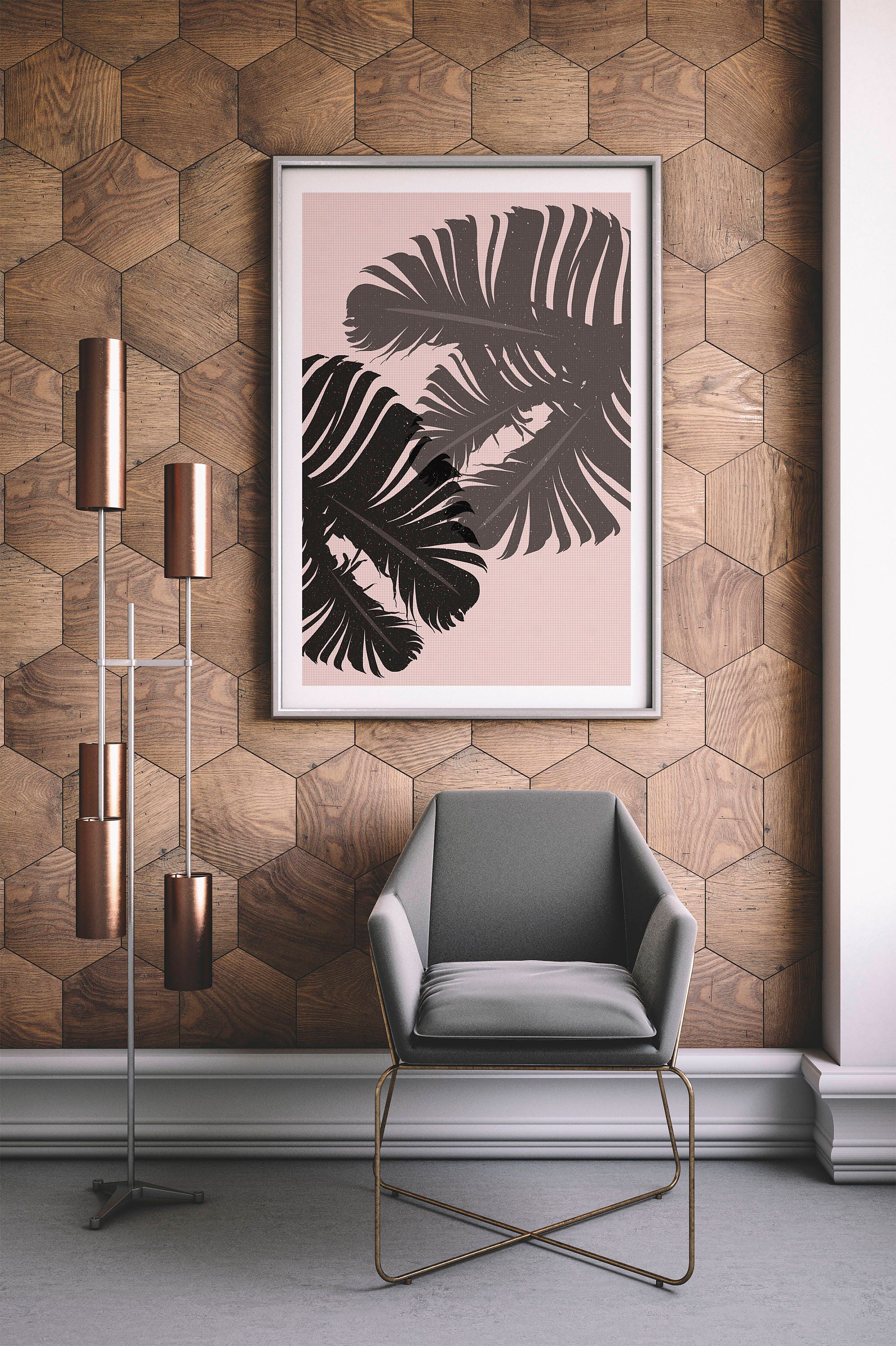 Leaf Printable Leaf Print Leaf Art Print Leaf Poster Palm | Etsy