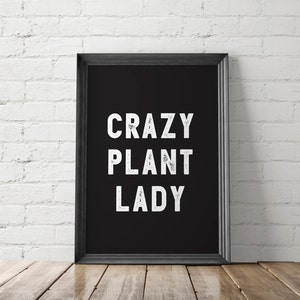 Crazy Plant Lady Set of 3 Botanical Prints, Digital Download, Modern ...