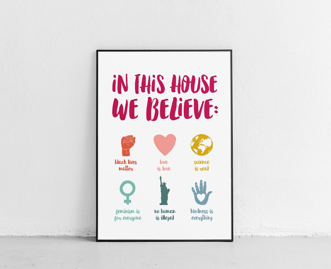 Anti-racist Wall Art Resist Poster Feminist Printable | Etsy