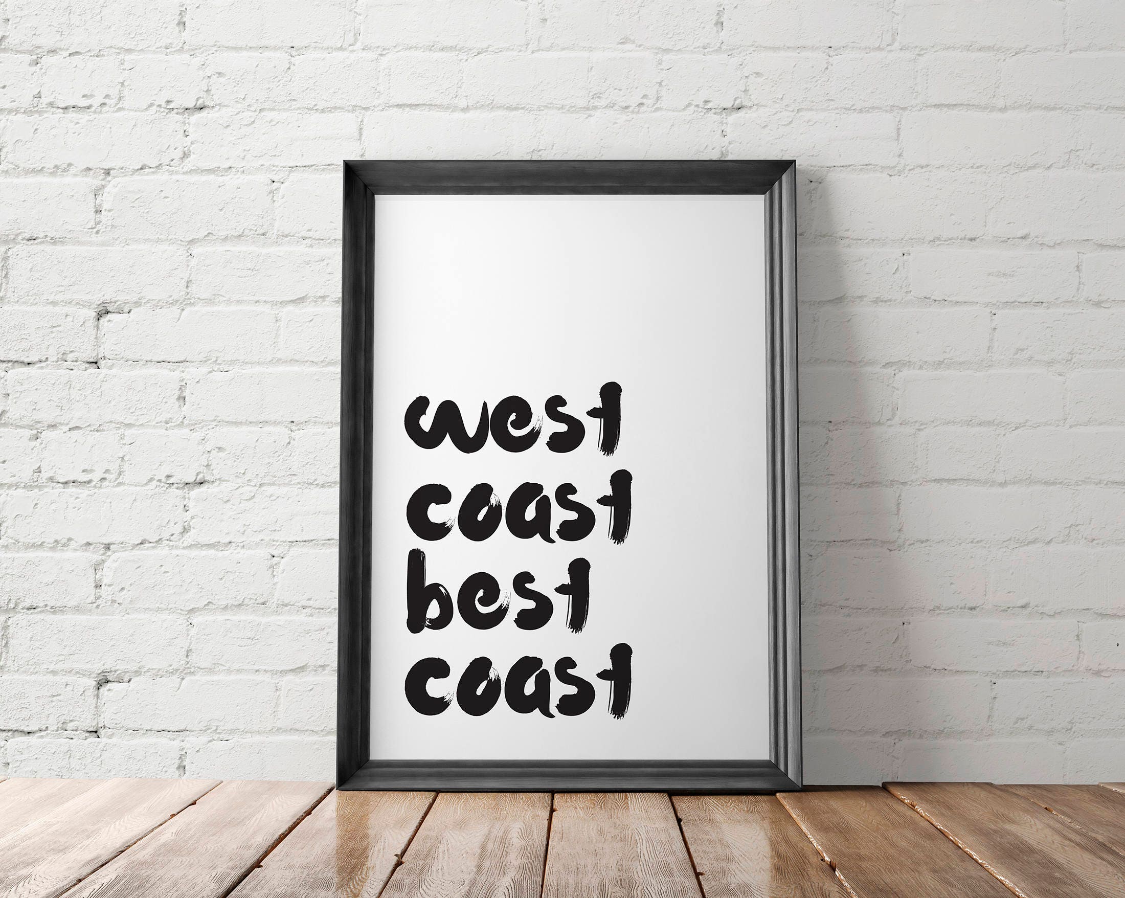 West Coast Best Coast Poster, California Poster, West Coast Wall Art ...