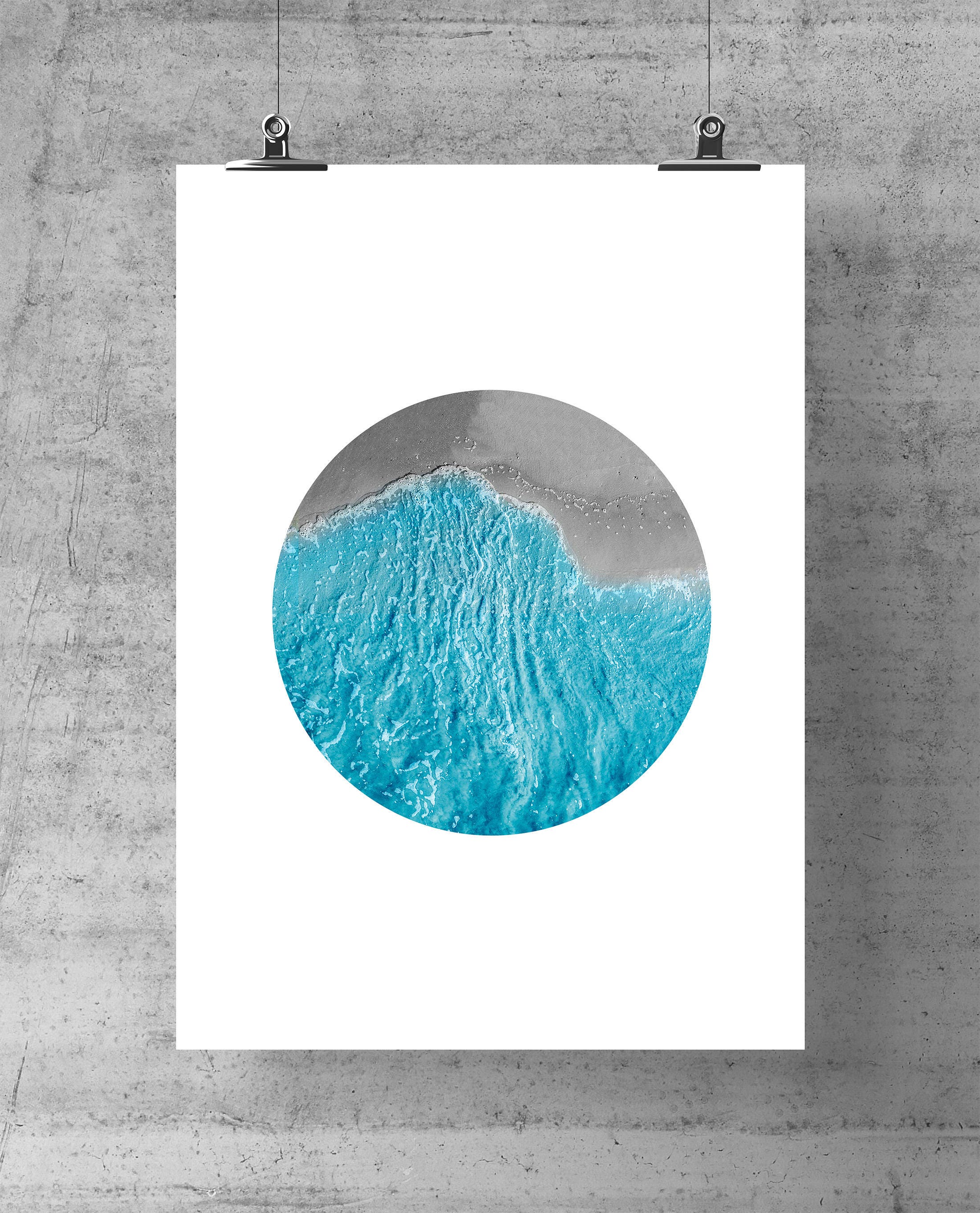 Ocean Print Ocean Photography Ocean Printable Aerial Ocean | Etsy