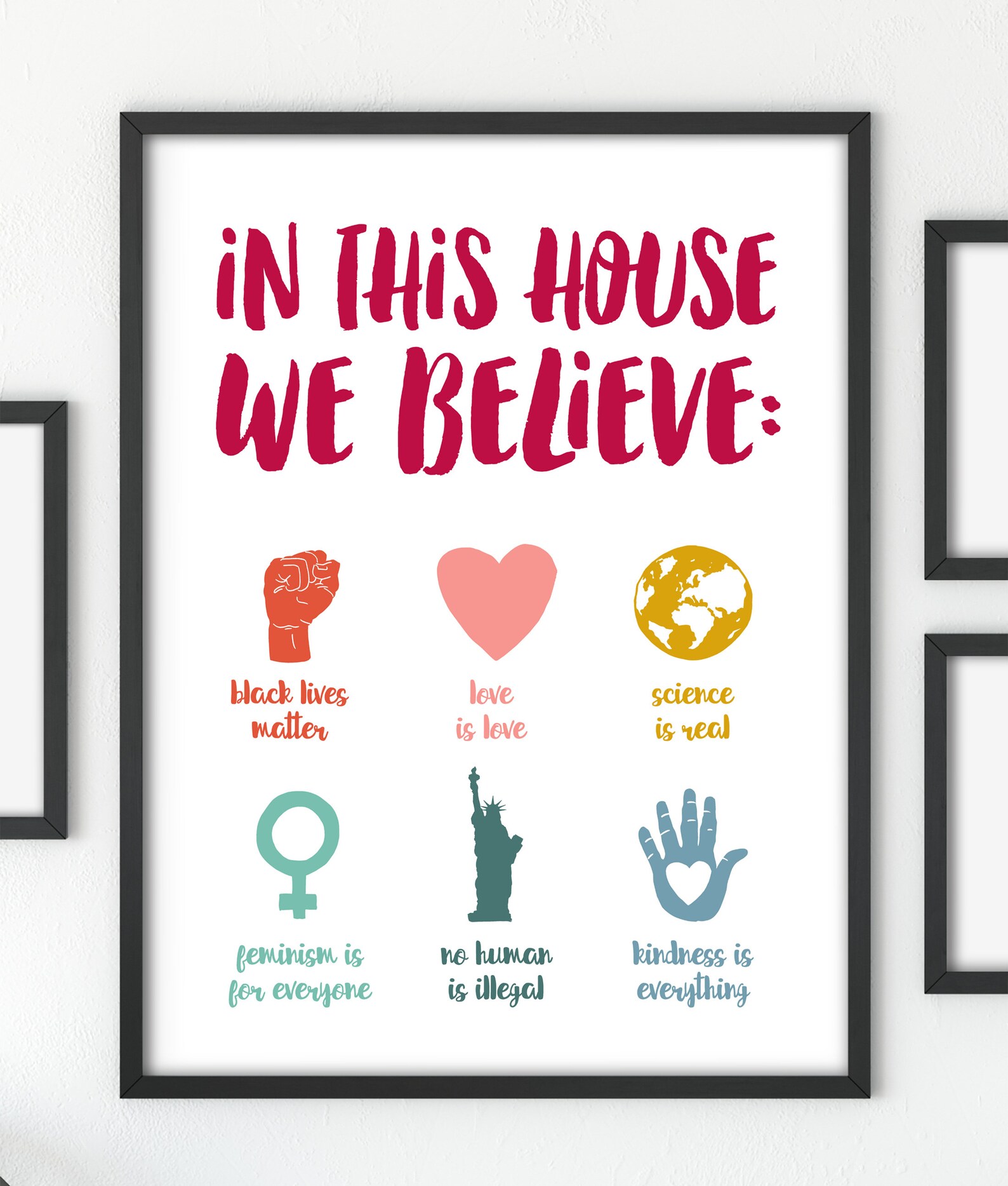 Anti-racist Wall Art Resist Poster Feminist Printable | Etsy