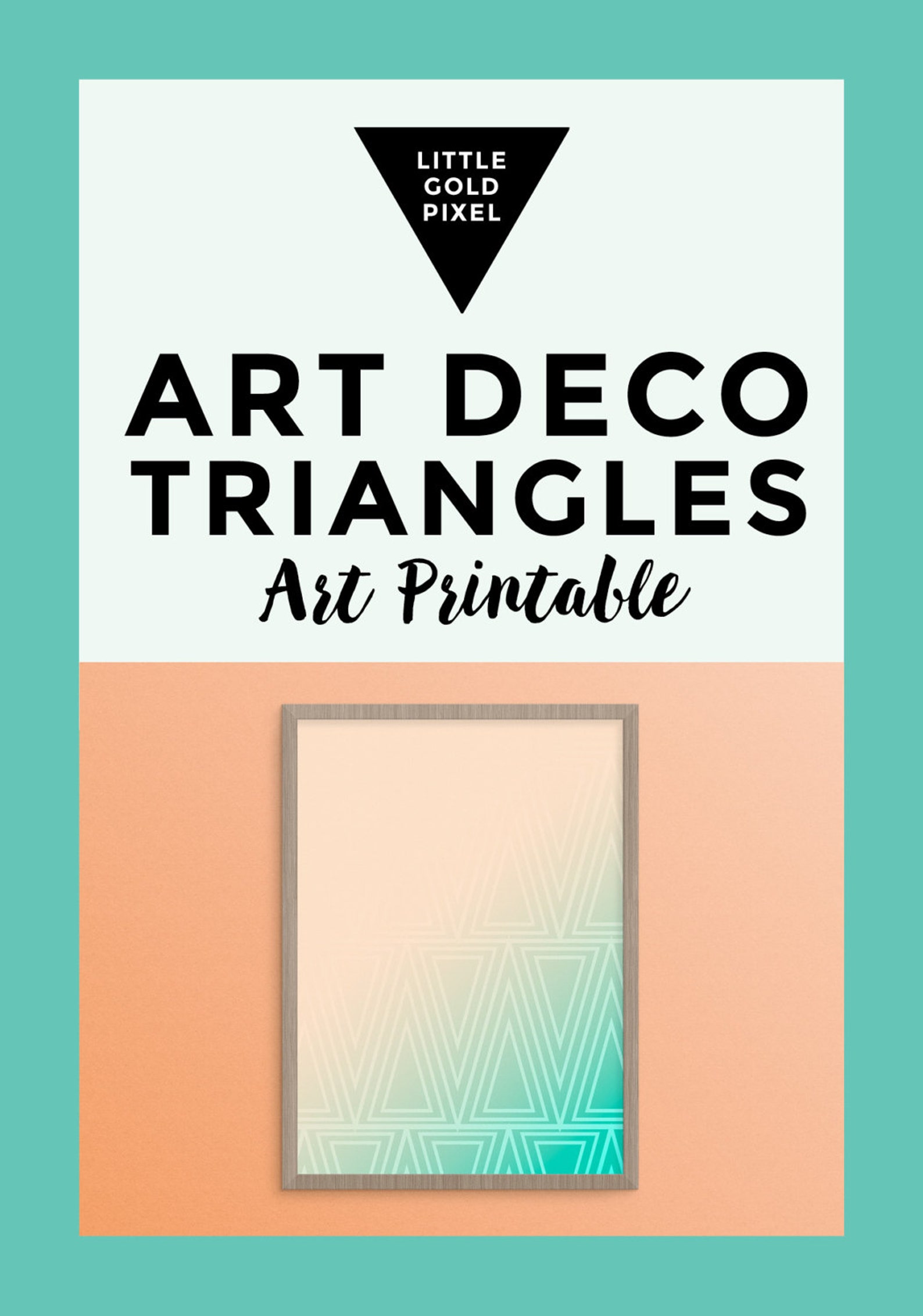 Printable Geometric Poster Triangle Home Decor - Etsy